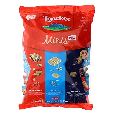 Amazon.com: Loacker Minis Crispy Waffers 800g (Mix Flavours) : Grocery ...