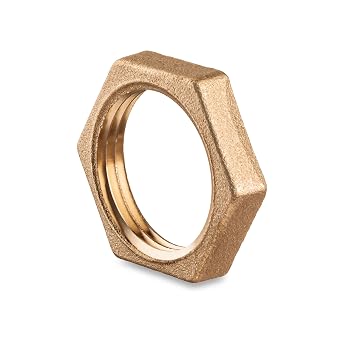 Amazon.com: Brass Lock Nut 1"" NPT Female Locknut Brass Pipe Fitting 1 ...