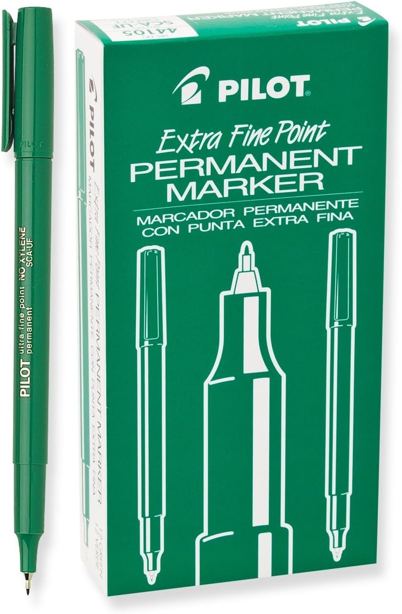 Pilot Razor Point Marker Stick Pens, Ultra Fine Point, Red Ink, Dozen ...