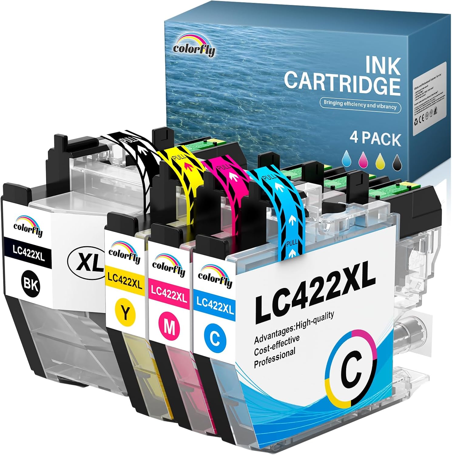 colorfly LC422XL Ink Cartridges Replacement for LC422VAL LC-422 (up to ...