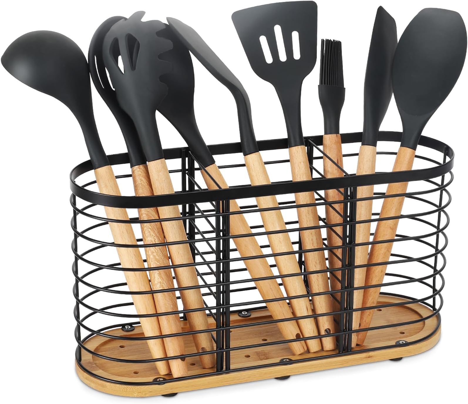 Amazon.com: Jeasor Utensil Holder for Kitchen Counter, Metal Utensil ...