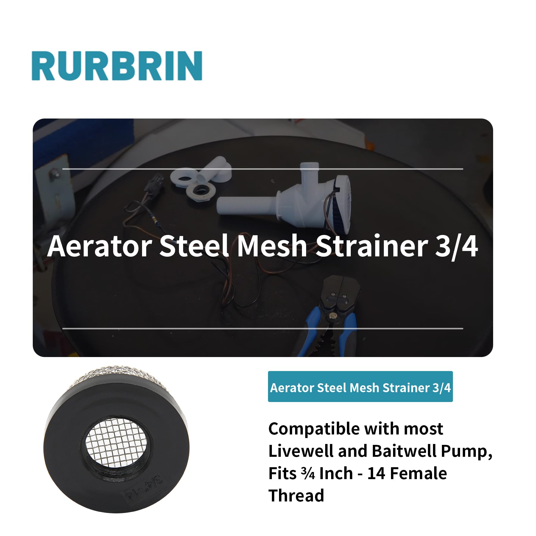 Snapklik.com : RURBRIN Aerator Screen Strainer Mesh Stainless Steel 3/4 ...