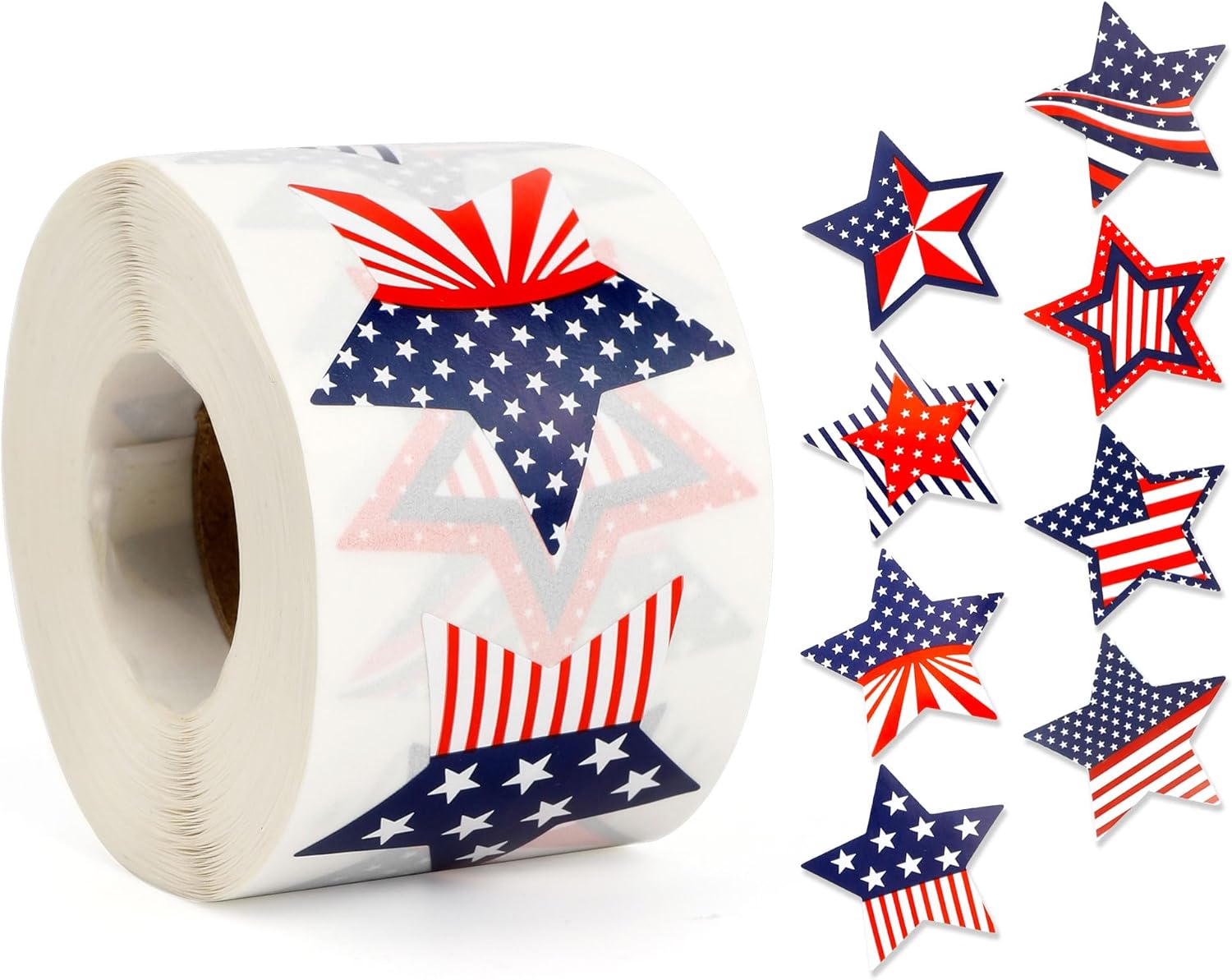 Amazon.com: Patriotic Stickers, 4th of July Stickers, 500 Pcs 1.5Inch ...
