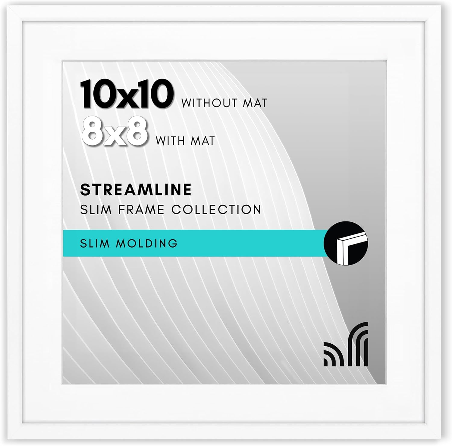 Americanflat 10x10 Picture Frame with Shatter-Resistant Glass - Use as ...