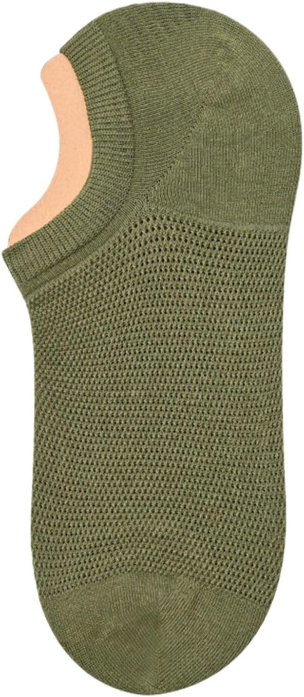 Yizelli 3 Pairs Low Cut Summer Socks for Men Cotton Mesh Ventilation No ...