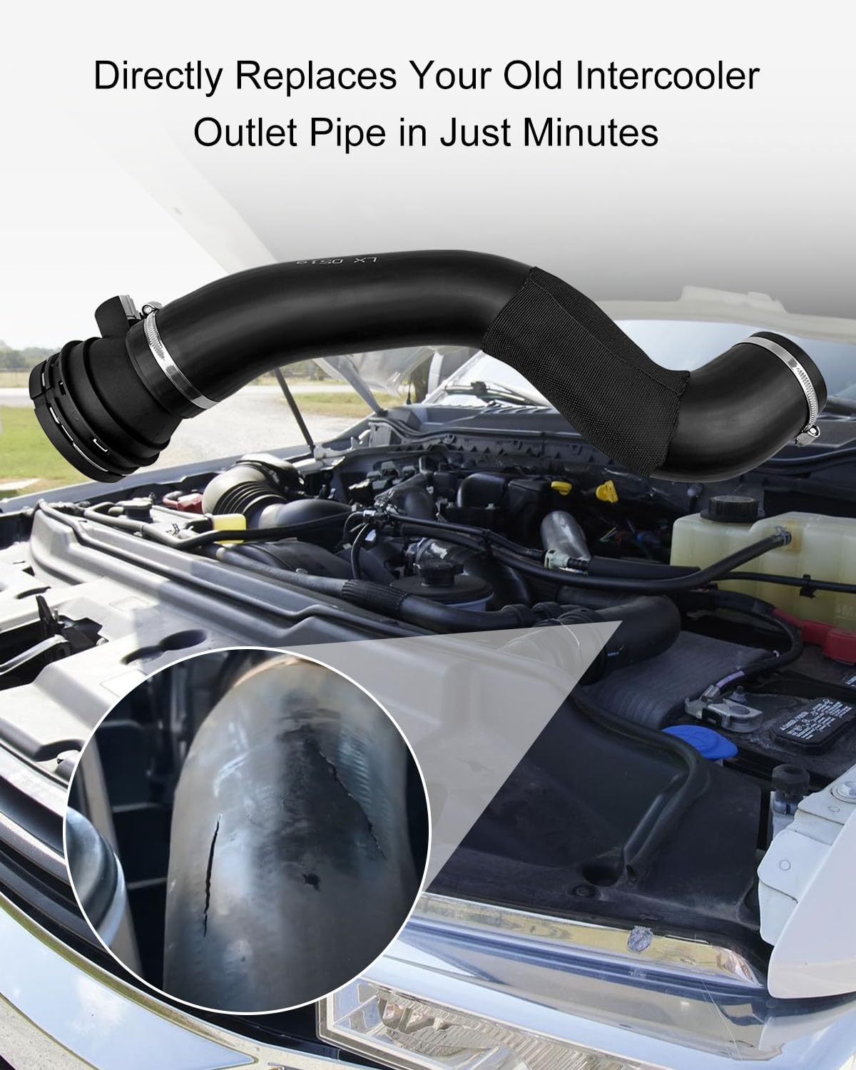 Snapklik.com : Turbo Intercooler Outlet Tube Fit For Ford F-250 F-350 ...
