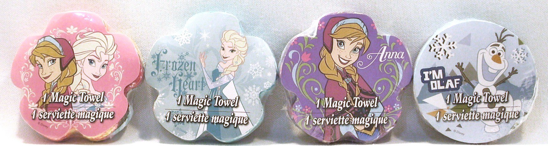 Disney Frozen Expanding Magic Towels - 4 Assorted Designs in Each ...