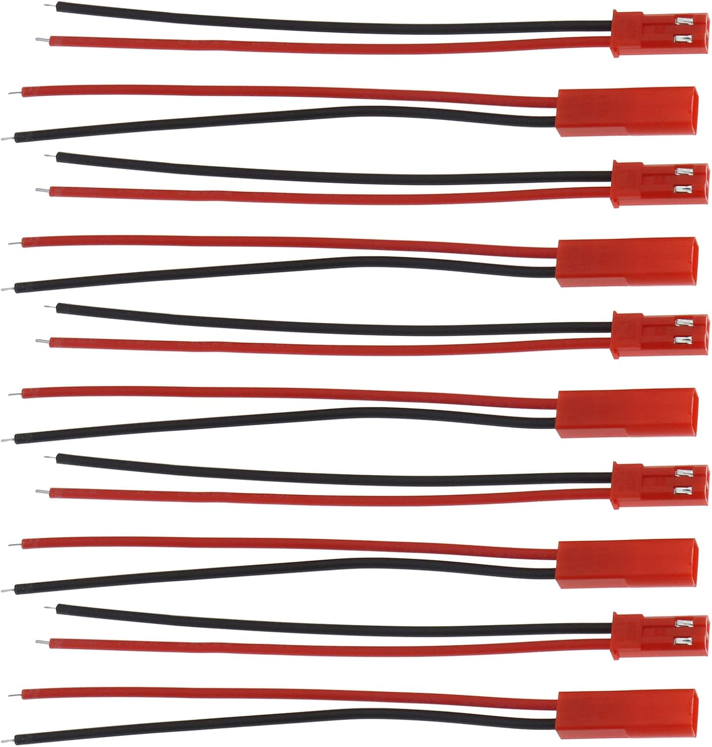 Create idea 40 Pairs JST 2 Pin Plug Connector Male Female Wire Cable Connector Adapter with 10cm ...