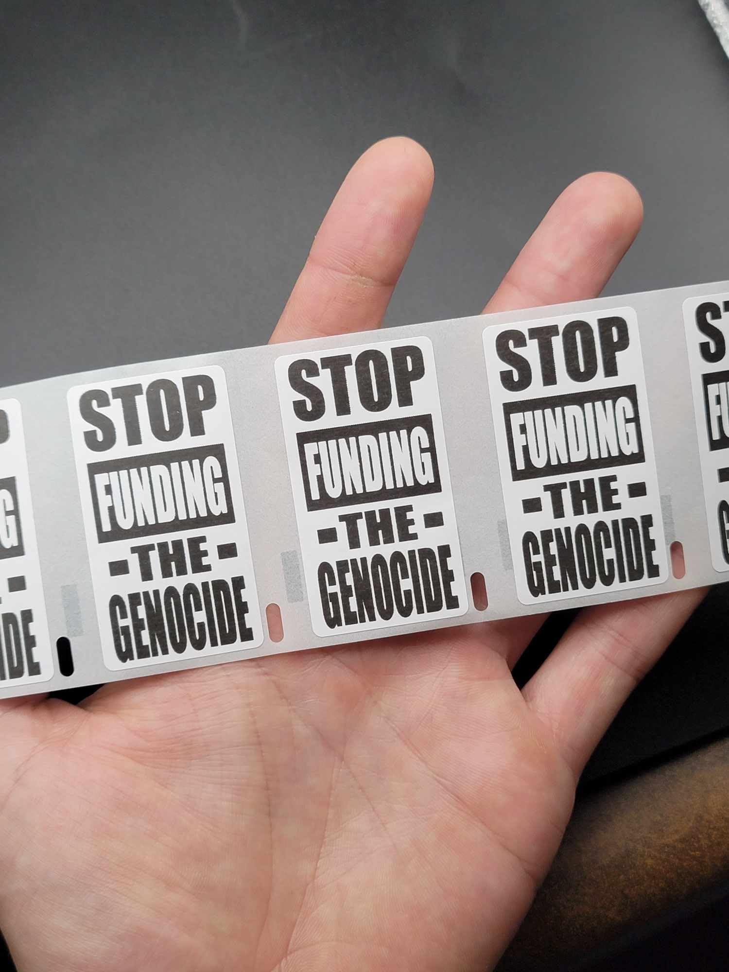 Amazon.com - 50PCS "Stop Funding The Genocide" Stickers Bulk lot Decals ...