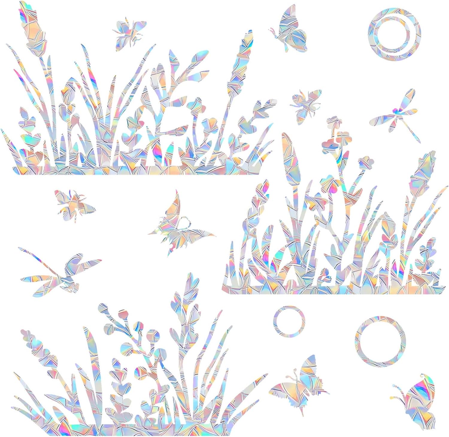 Amazon.com: Flower and Grass Anti-Collision Decals - Save Birds from ...