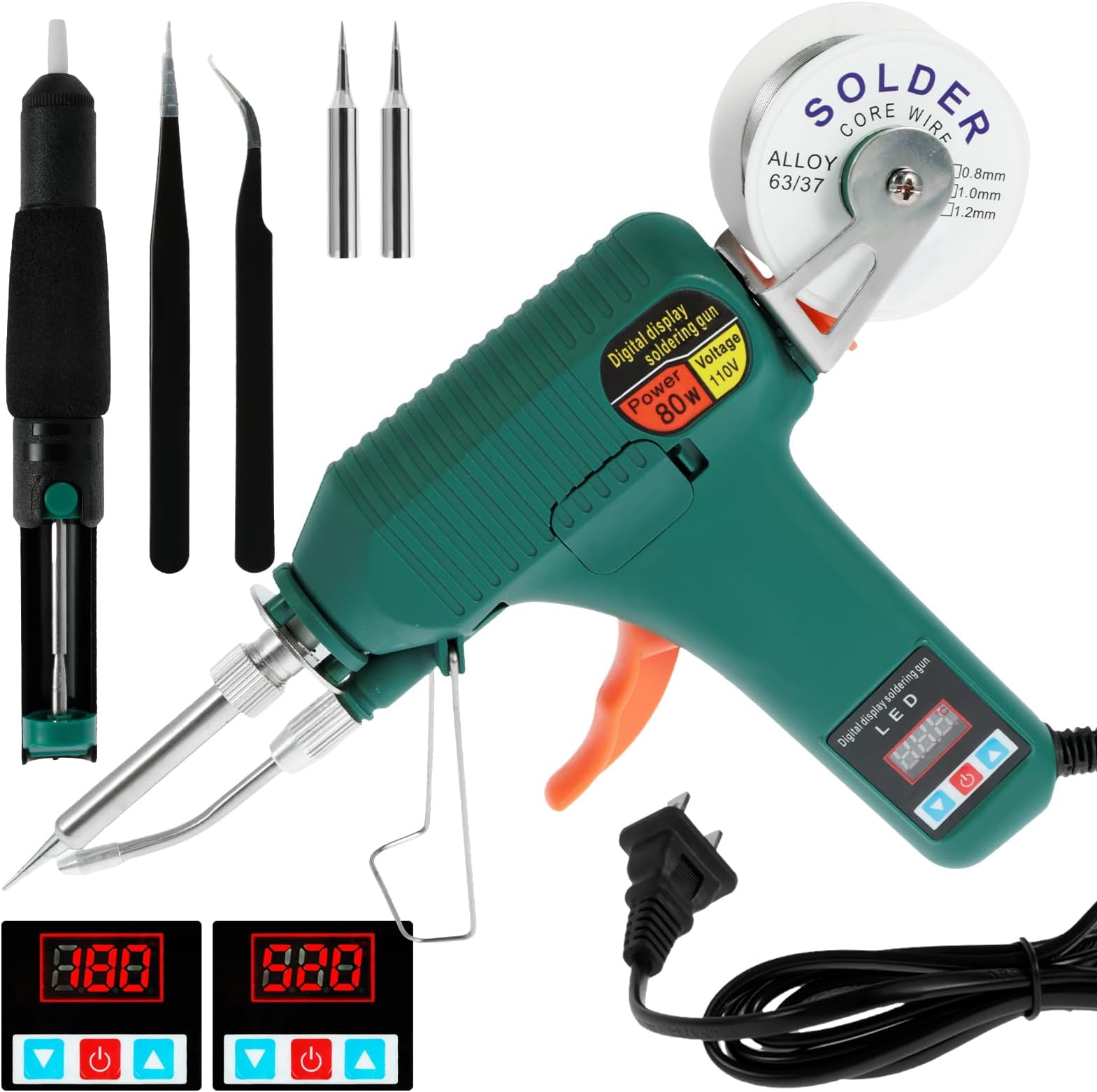 Amazon.com: Soldering Iron Kit, 80W Electric Welding Soldering Gun with ...
