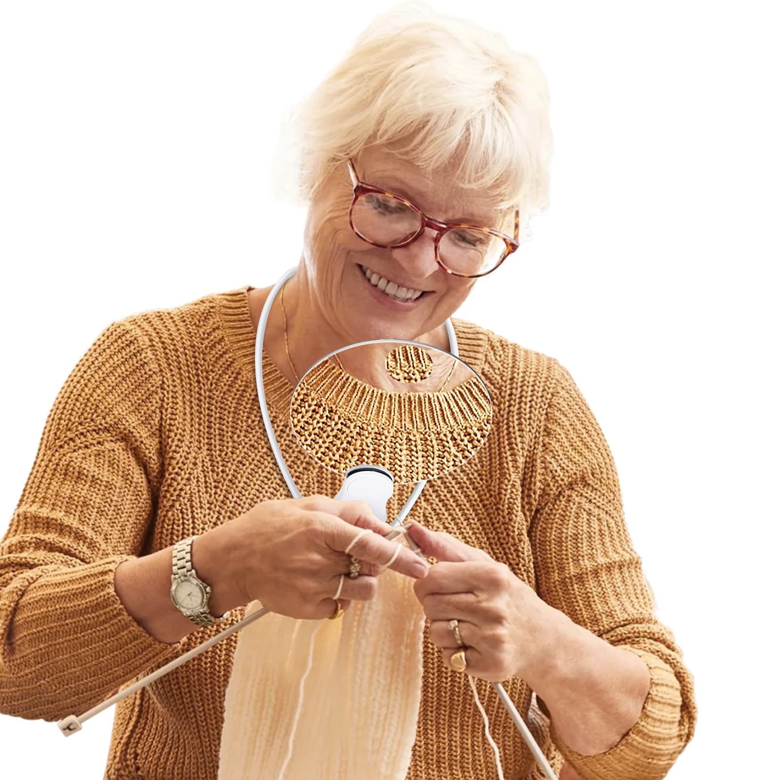 Amazon.com: QUEQIMU Magnifying Glass, Magnetic Detachable Magnifying 3X ...