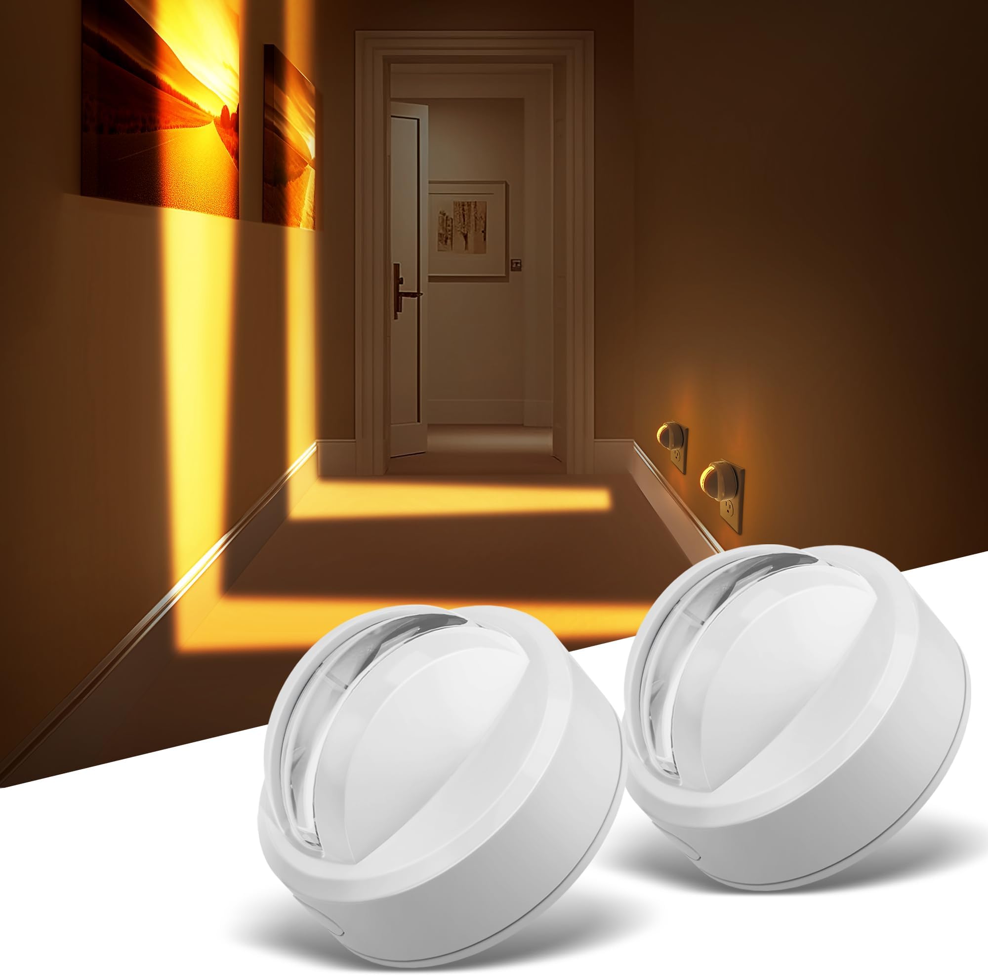 DORESshop LED Night Light [2-Pack], 3 Modes Dimmable Plug Into Wall ...