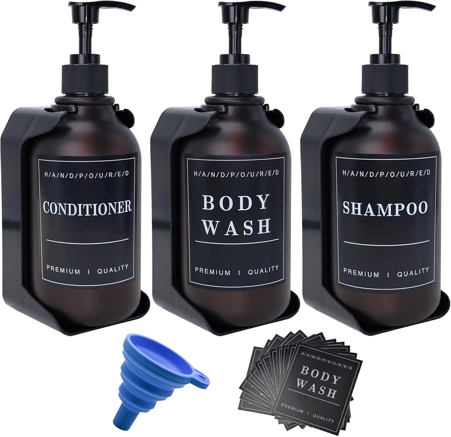 Amazon.com: Samadhi Shampoo Dispenser for Shower Wall Mount 3 Chamber ...