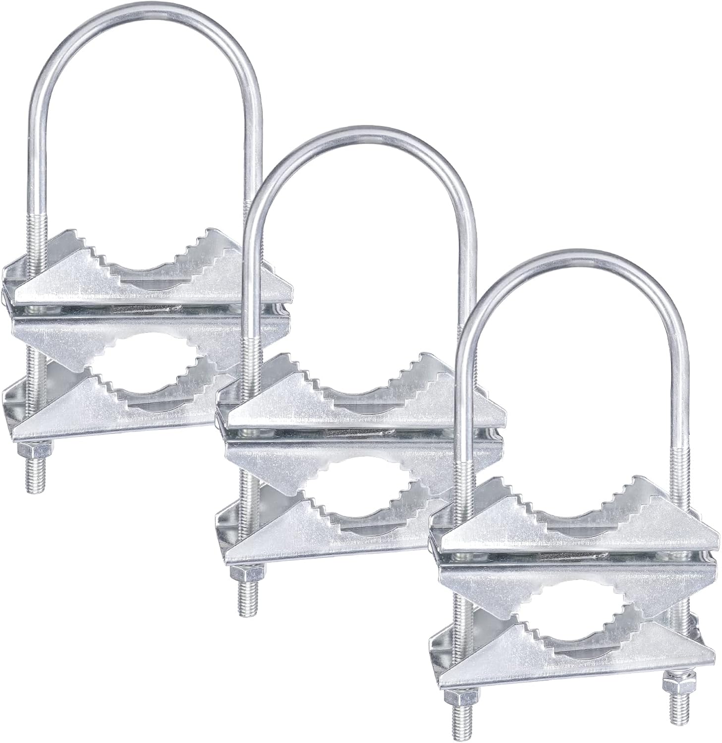 Amazon.com: Eightwood Double Antenna Mast Clamp V Jaw Bracket with U ...
