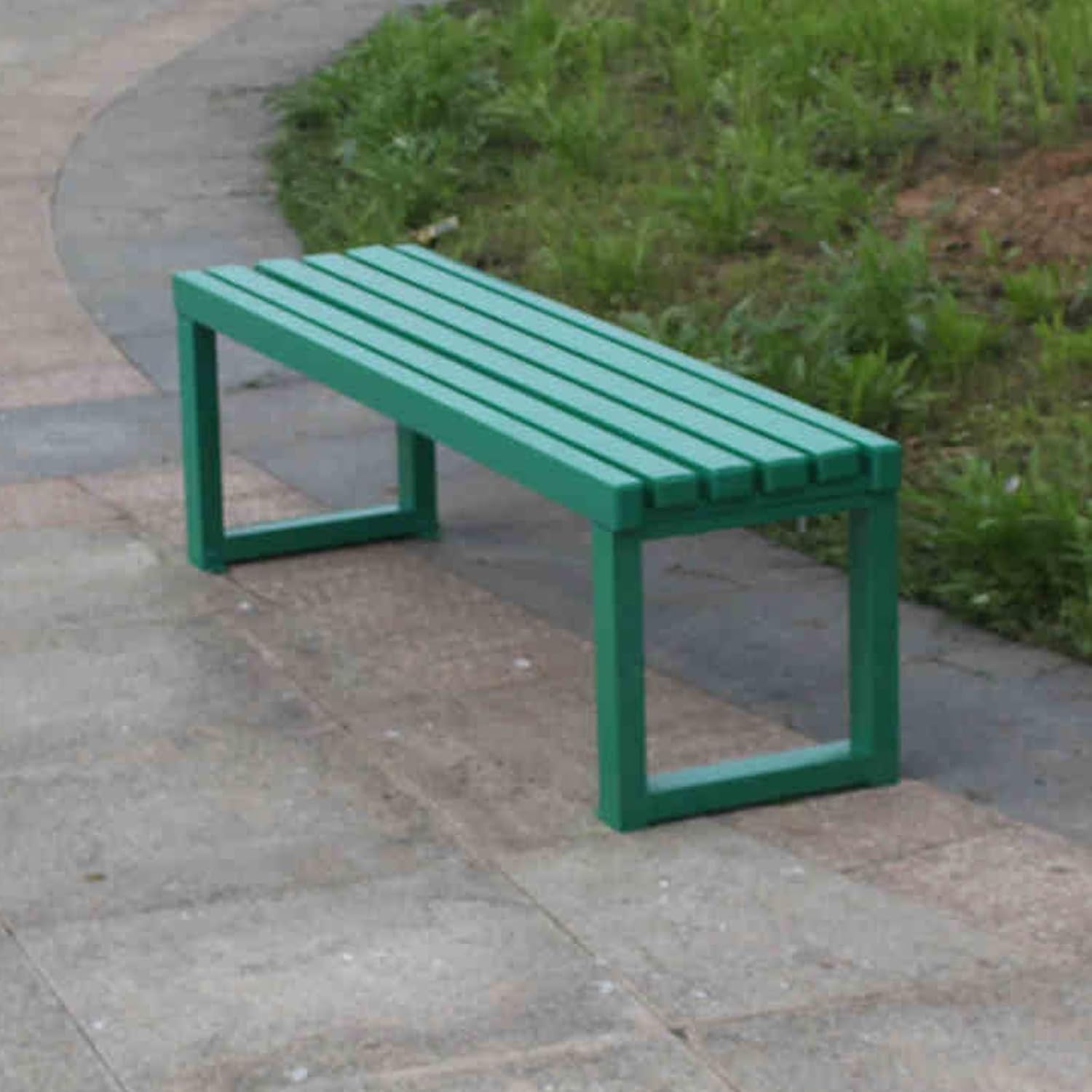 HARELA Outdoor Bench Garden Bench, Weatherproof Outdoor Backless Bench ...