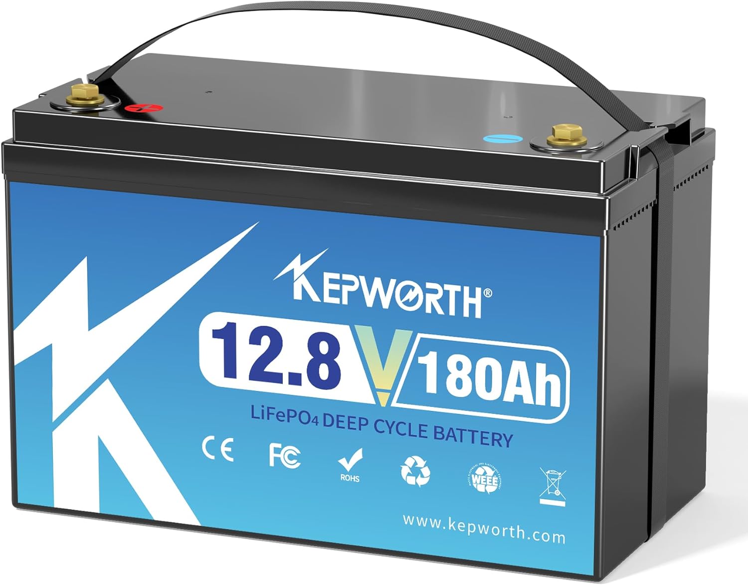 Amazon.com: KEPWORTH 12.8V 180Ah LiFePO4 Battery, Rechargeable Lithium ...