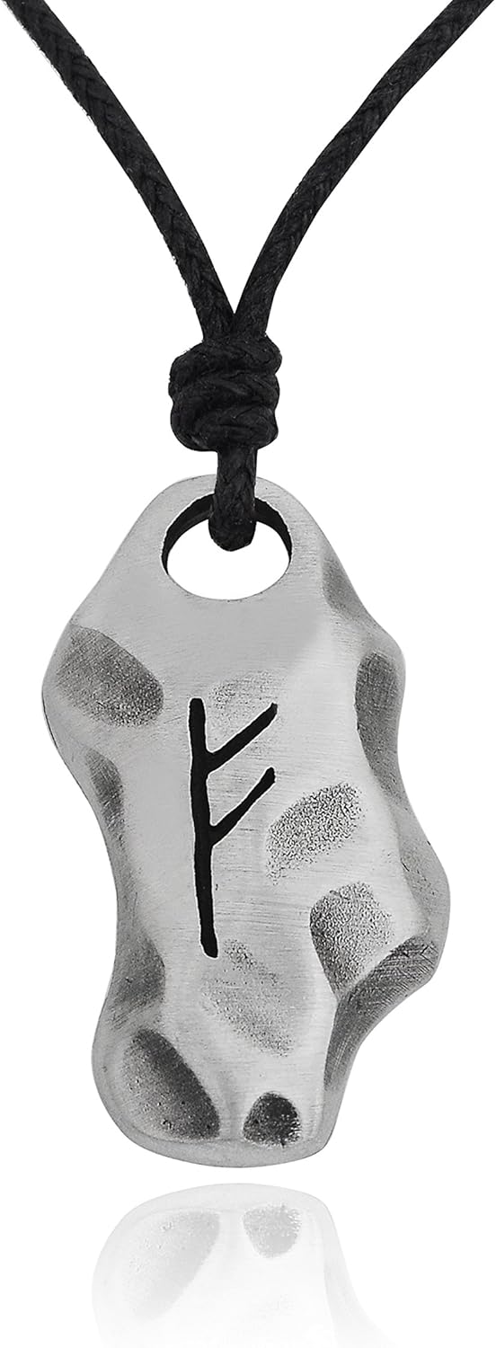 Vietguild Fehu Frey Symbol Meaning Viking Runes Silver Pewter Charm ...