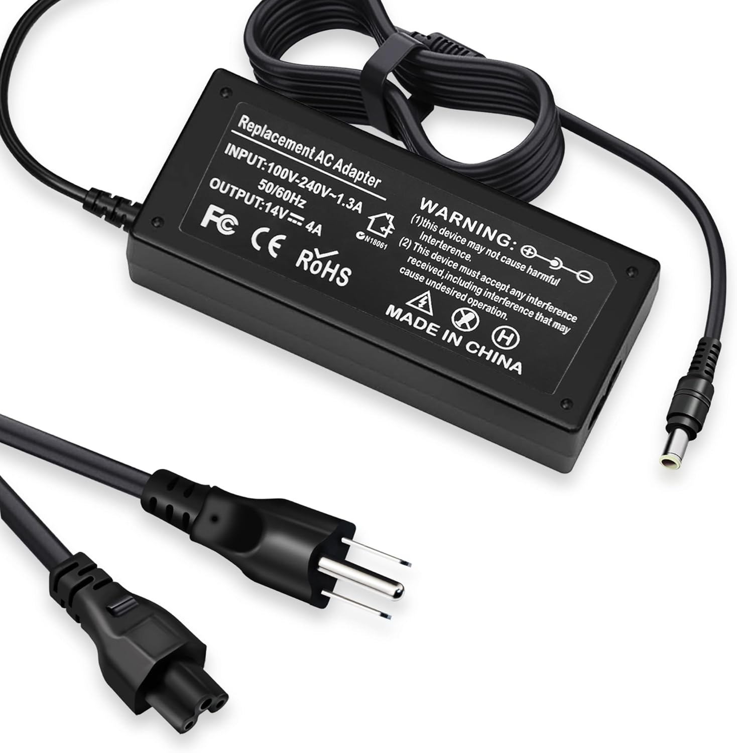 Amazon.com: 14V DC Power Cord for Samsung Monitor 15" 17" 18" 19" 20 ...