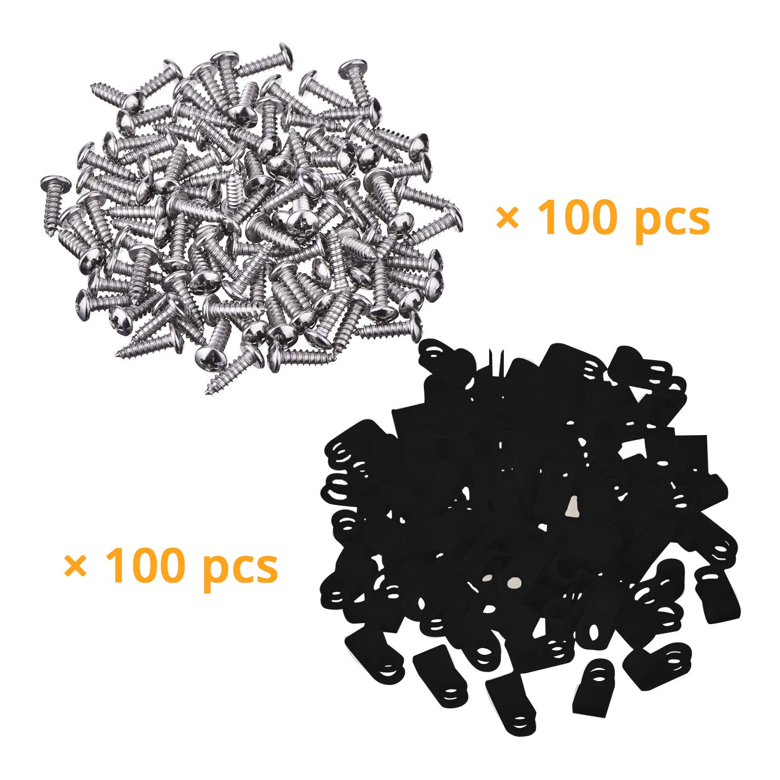 Snapklik.com : MJIYA 100 Pack 1/4 Inch R-Type Clip Cable Fastener Wire ...