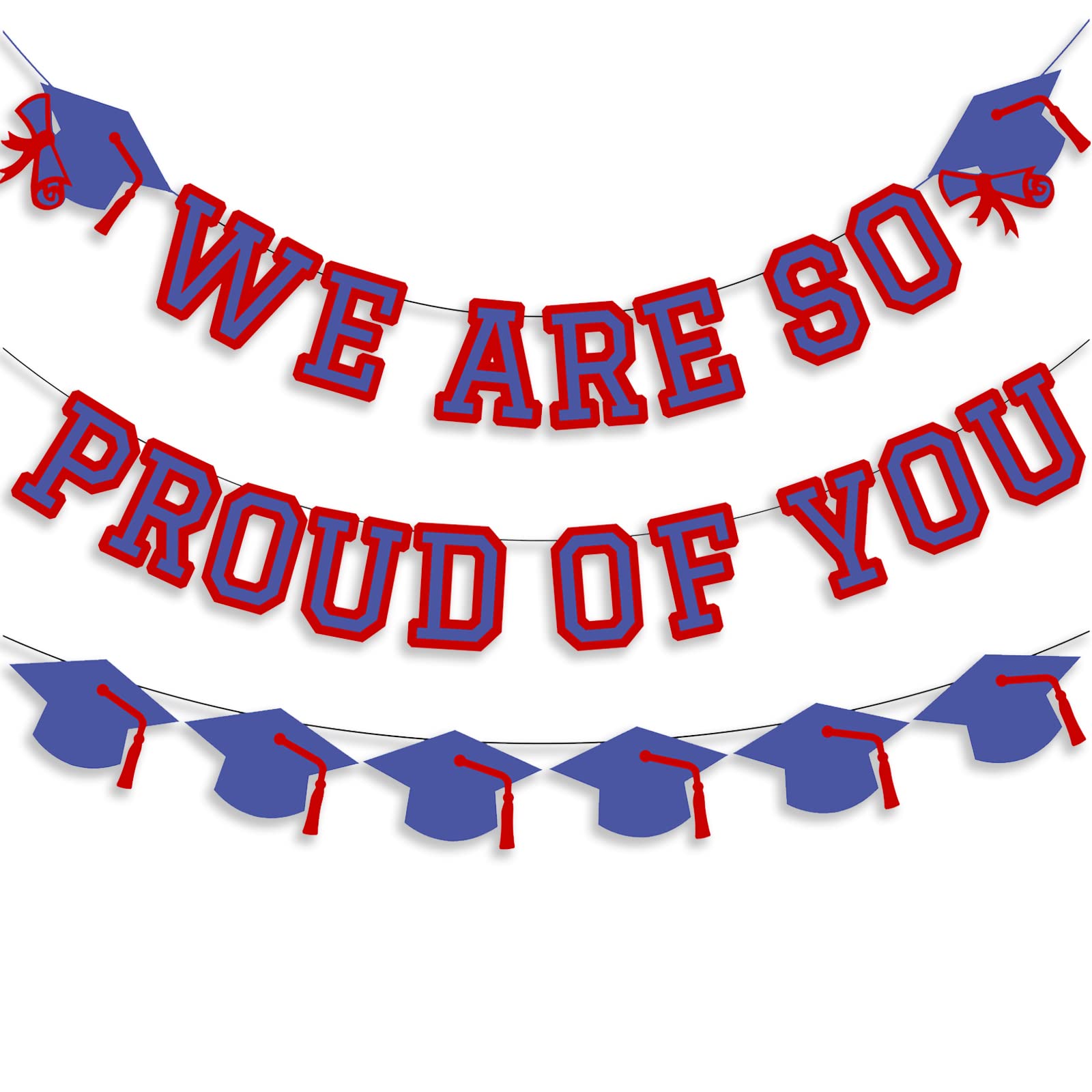 Amazon.com: We Are So Proud Of You Banner Graduation Party Decorations ...