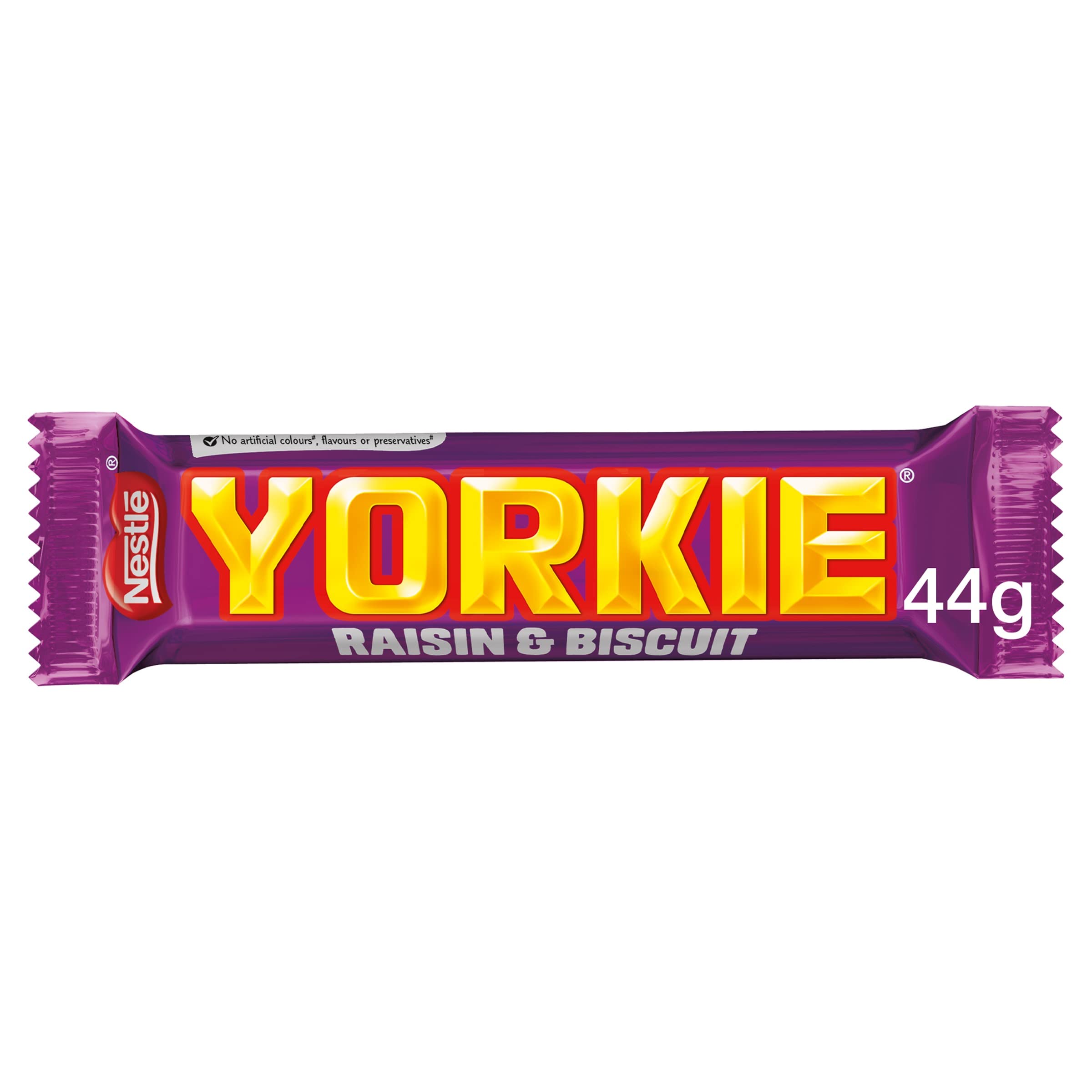 Yorkie Raisin & Biscuit Chocolate Bar 44g (Pack of 24) NESTLÉ Chocolate ...