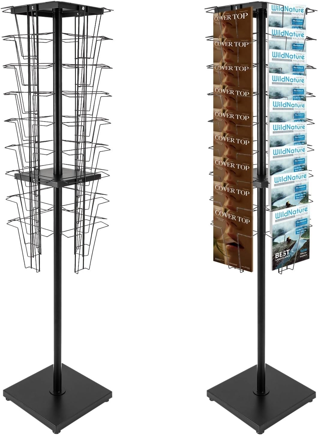 Amazon.com: Nozue Rotating Brochure Display Stand with 36 Pockets ...