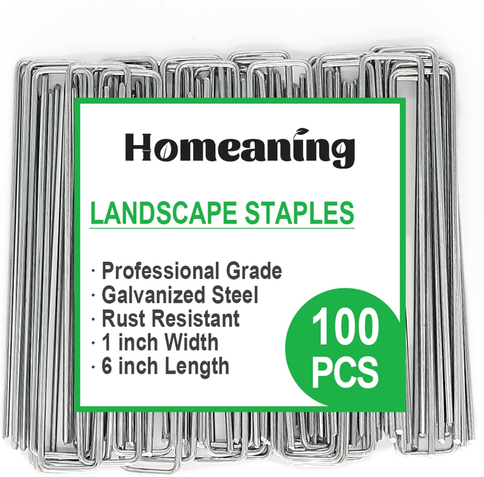 Amazon.com : Bakulyor 100Pcs Green Landscape Staples 6 Inch Garden ...