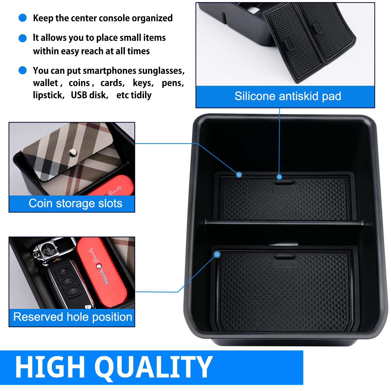 Snapklik.com : For 2023 2024 Audi Q4 e-Tron Console Organizer Tray For ...