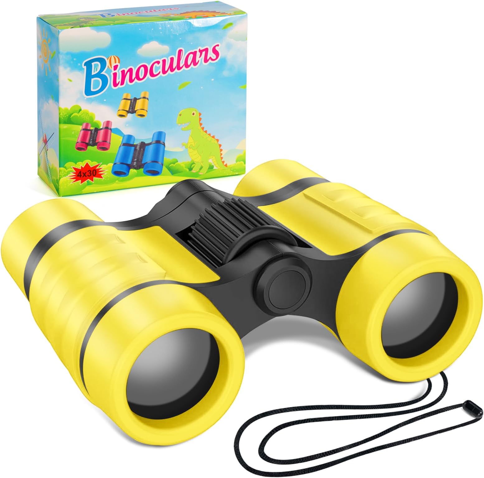 SULIVES Binoculars for Kids with 4X Magnification, for 4-12 Years Old ...