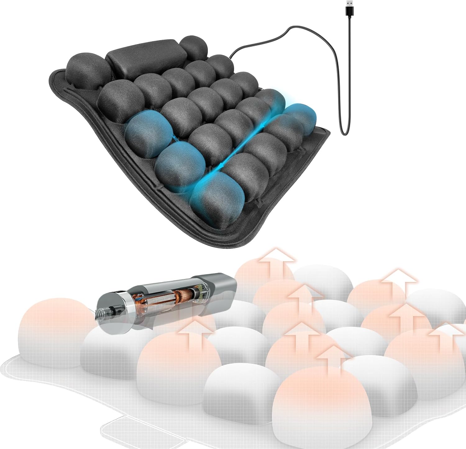 Amazon.com : YUNYEUNG Electric Inflatable Wheelchair Cushions for ...