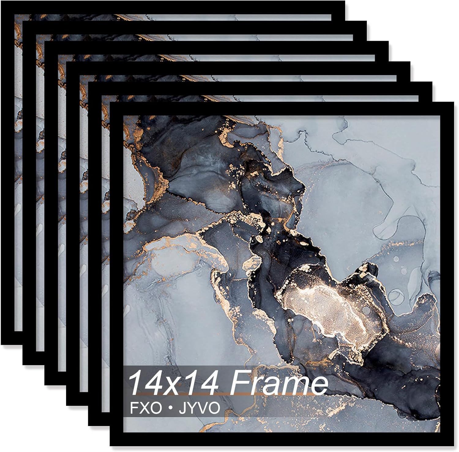 Amazon.com - Fxojyvo 14x14 Frame Set of 6, Black Picture Frame for 14 x ...