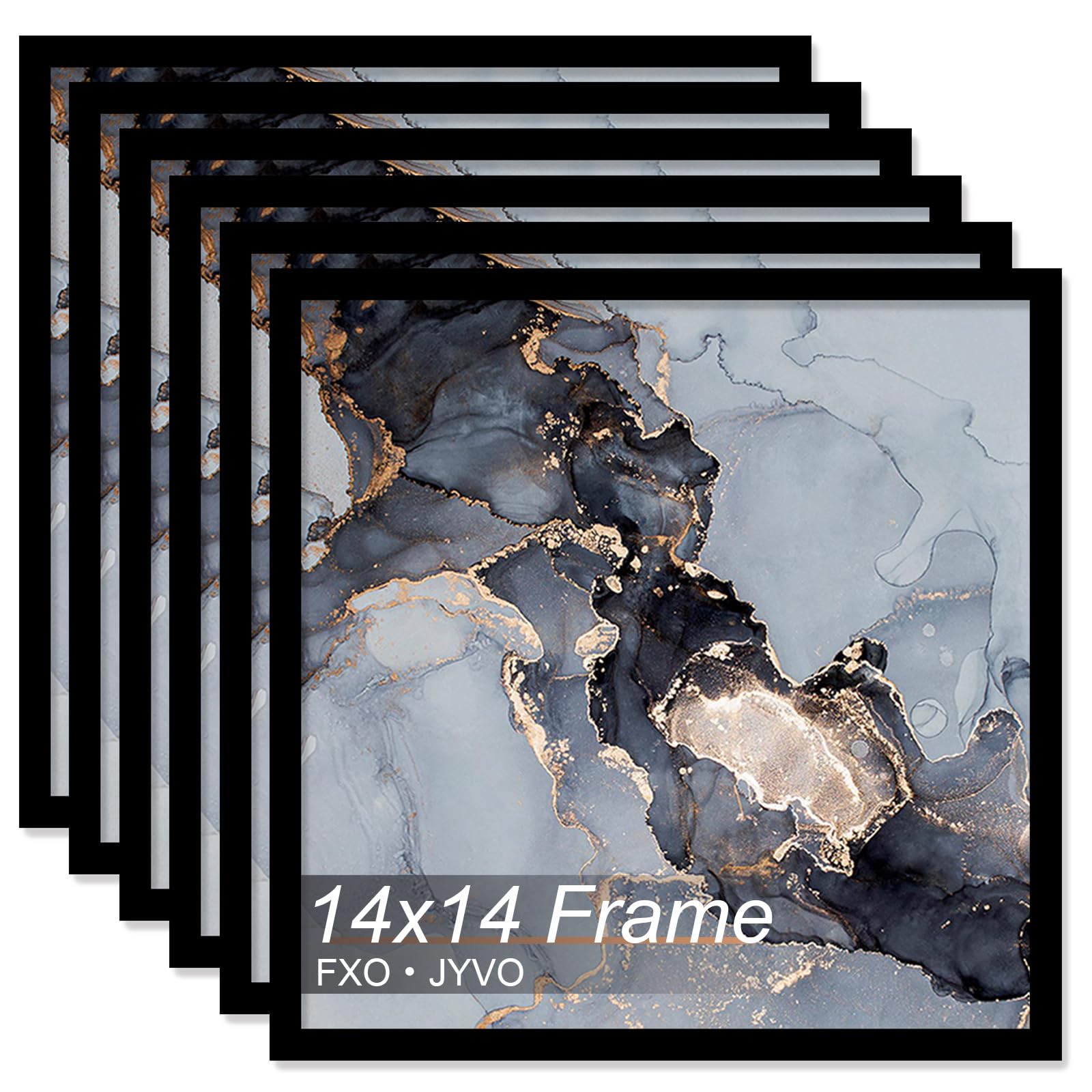 Amazon.com - Fxojyvo 14x14 Frame Set of 6, Black Picture Frame for 14 x ...