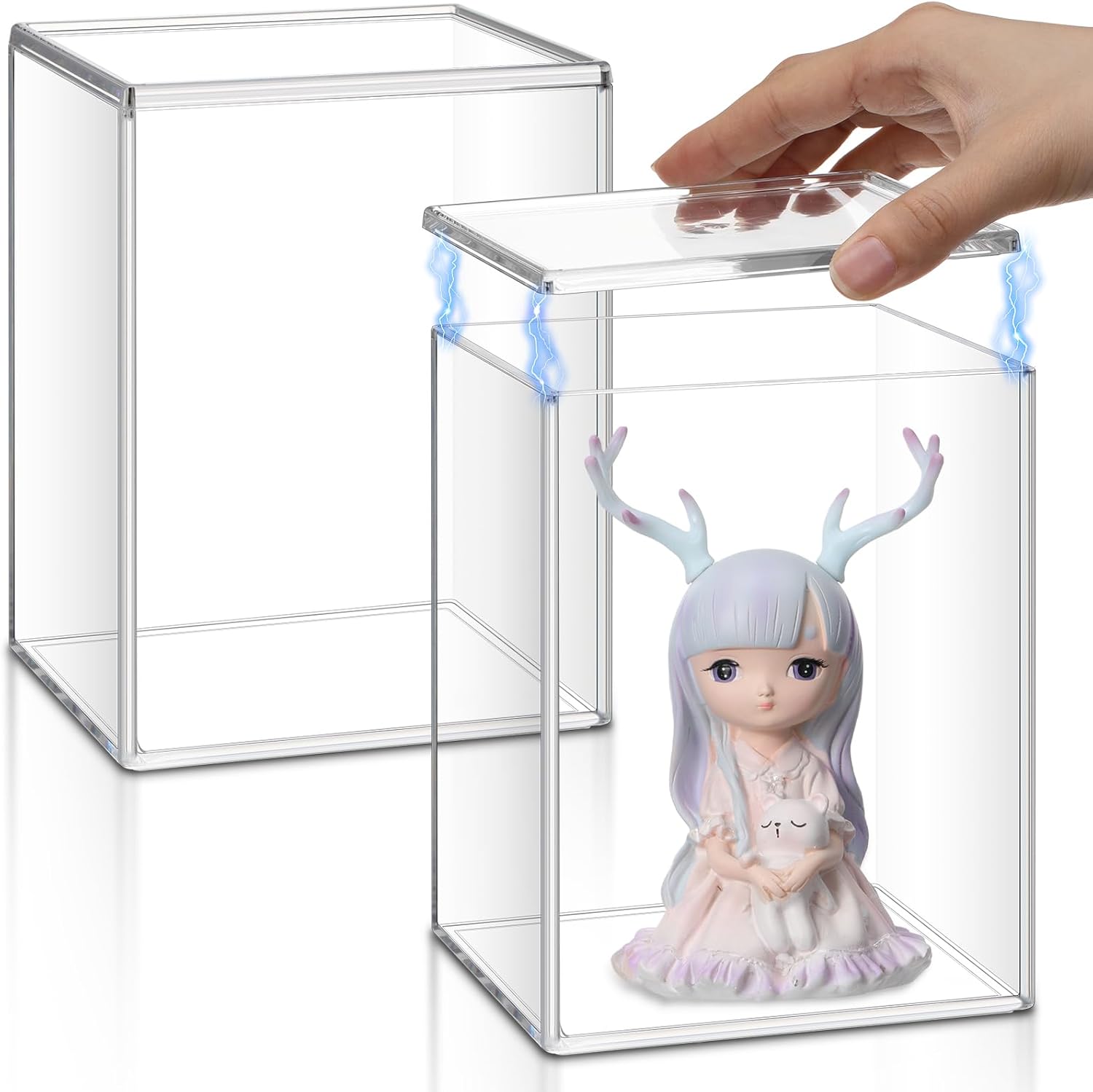 Amazon.com: Vercraft Acrylic Display Case for 4 Inch Figures, Comes ...