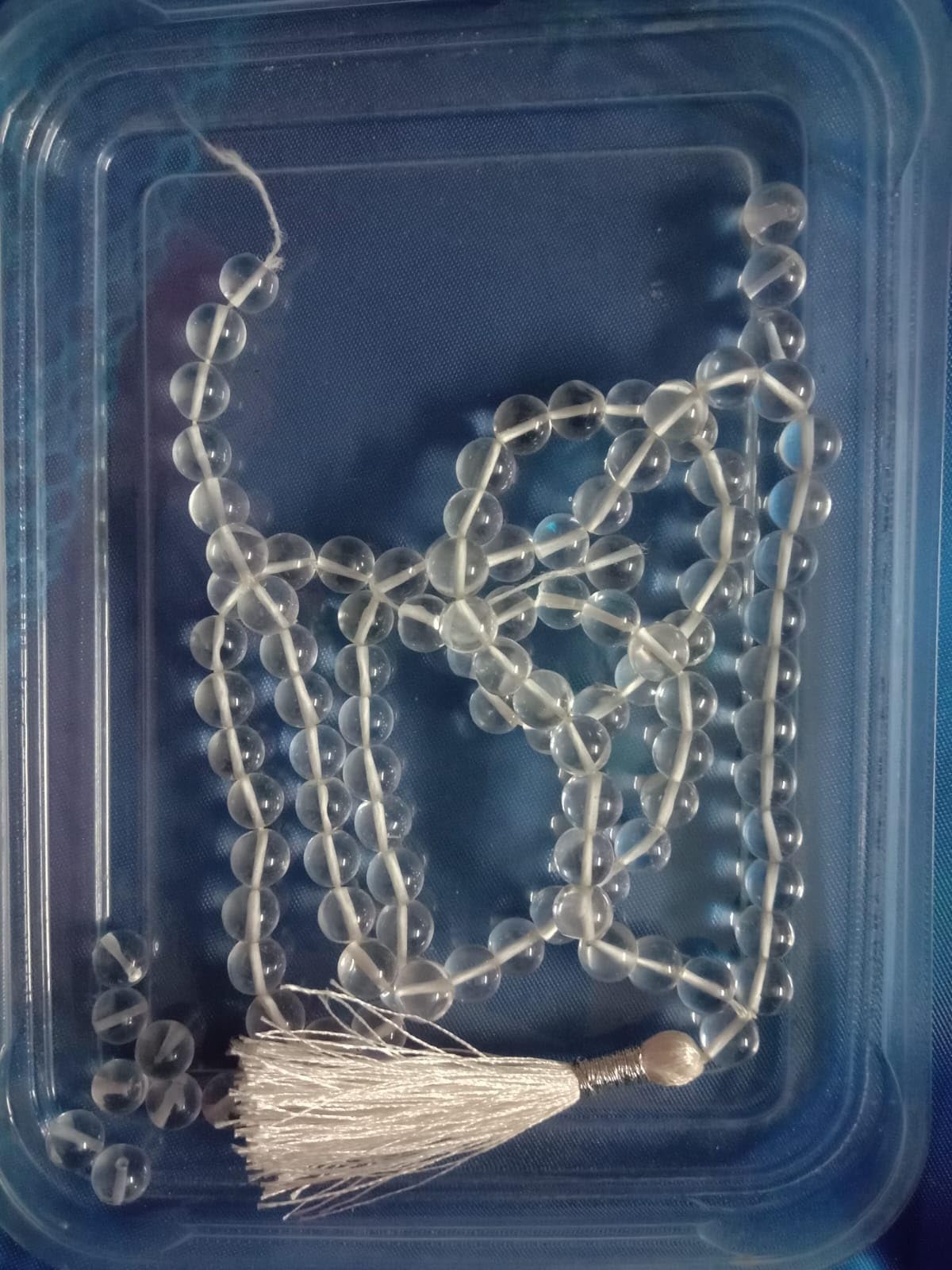 All Stone Pure Sphatik Mala Original Certified 108 Beads Jaap Mala Hand ...