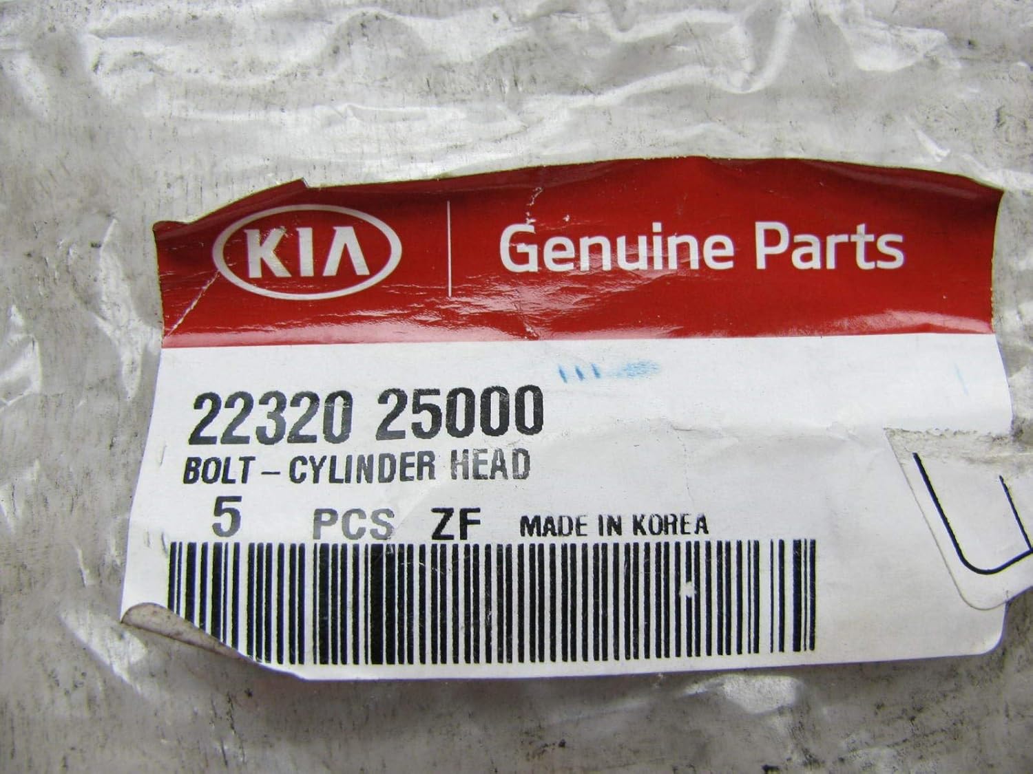Amazon.com: Genuine Kia 22320-25000 Cylinder Head Bolt : Automotive
