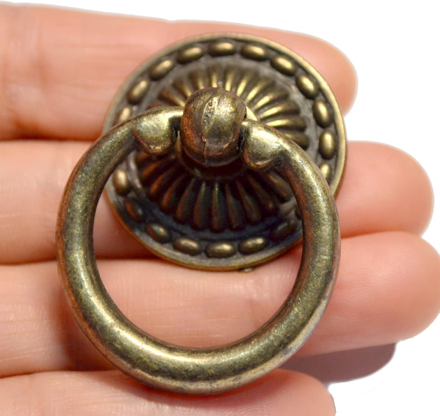 Mikadolly 8 Pcs Bronze Drawer Ring Pulls Vintage Decorative Furniture Handles Antique Retro ...