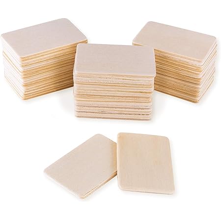 Amazon.com: 60 Pieces 2x2 Wood Squares for DIY Crafts, Unfinished ...