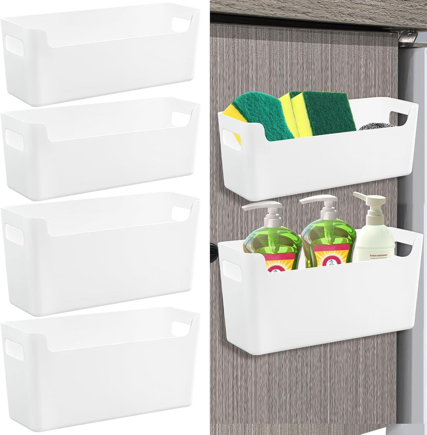 Amazon.com - 4 PCS 2 Size Plastic Kitchen Cabinet Door Organizer ...