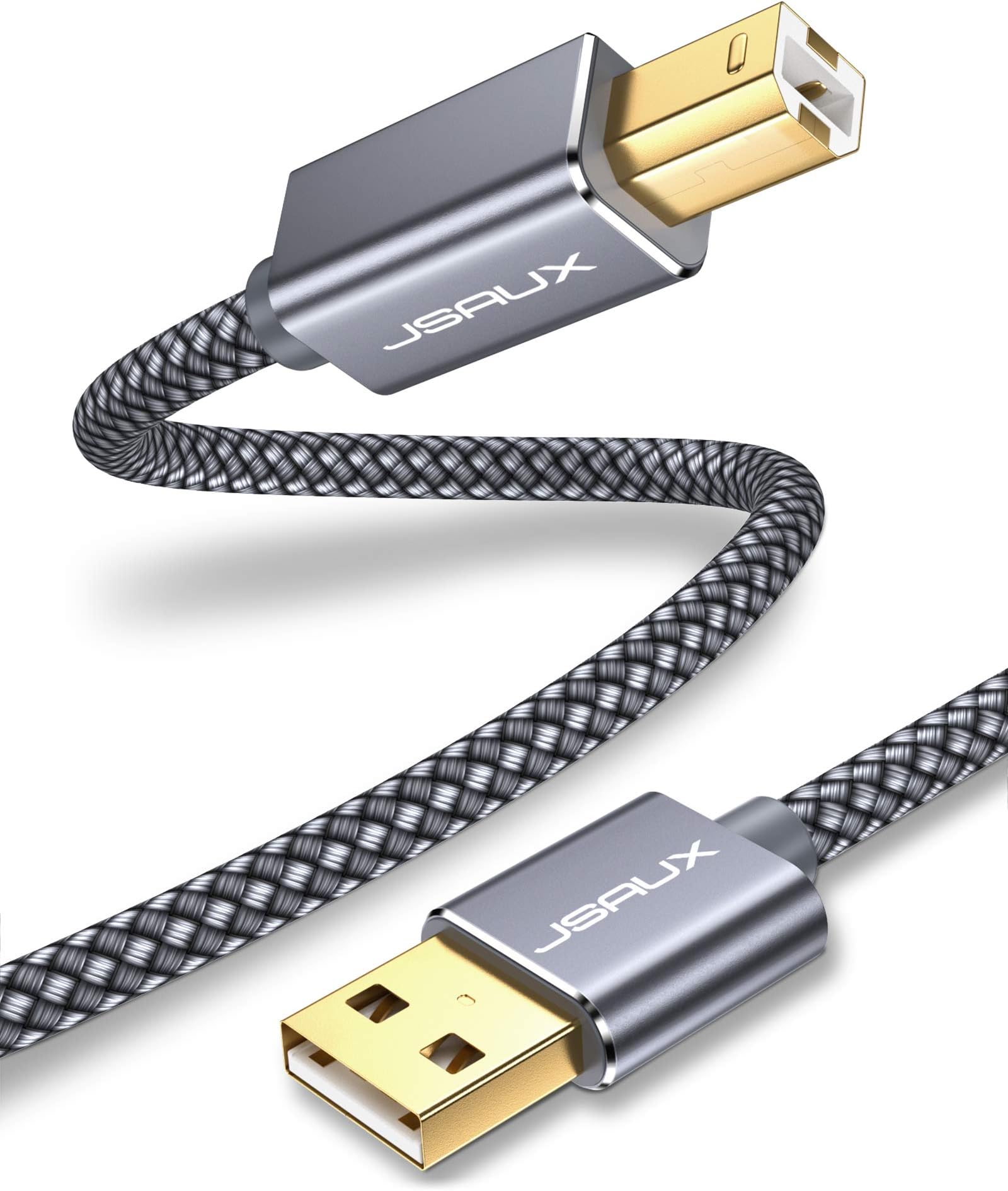 JSAUX USB yazıcı kablosu 4,5 m tarayıcı kablosu USB A USB B yazıcı ...