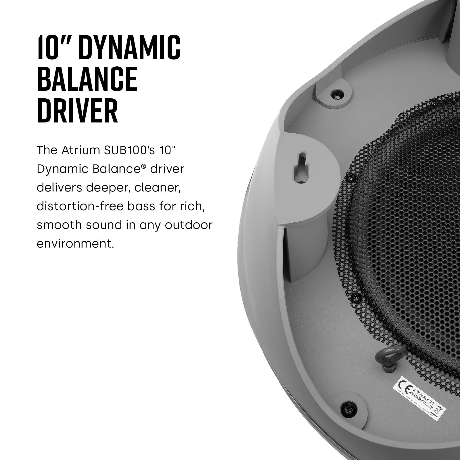 Snapklik.com : Atrium SUB100 Outdoor Passive Subwoofer, Features 10 ...