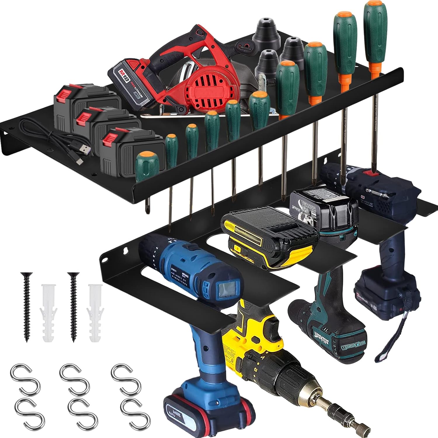 Amazon.com: SHINLEYPACK Power Tool Organizer, Cordless Drill Storage ...