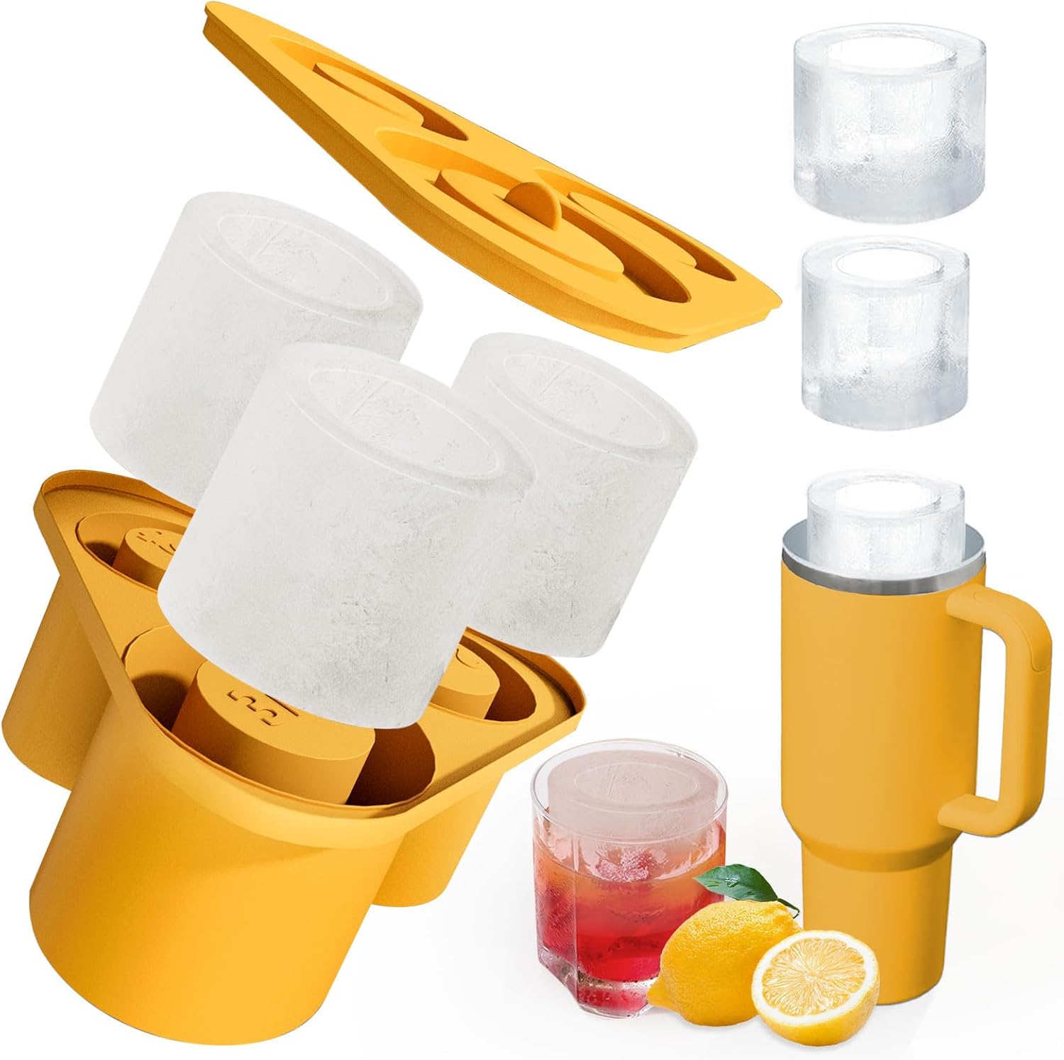 Amazon.com: Venkess Ice Cube Mold for Stanley Tumbler Cup, Silicone ...