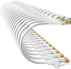 10Gsupxsel Cat6a Patch Cables 0.5ft (24 Pack) Slim, Cat6 Ethernet Patch ...