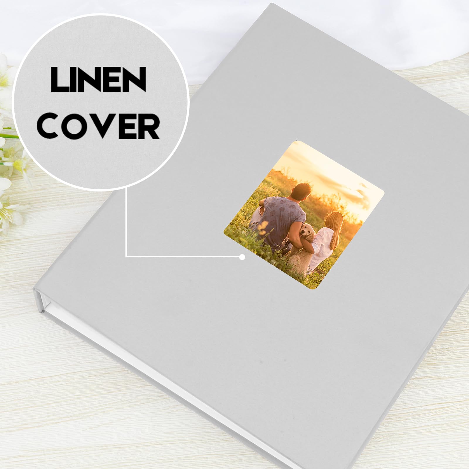Snapklik.com : Aevdor 11x14 Photo Album Holds 64 Photos, Linen Cover ...