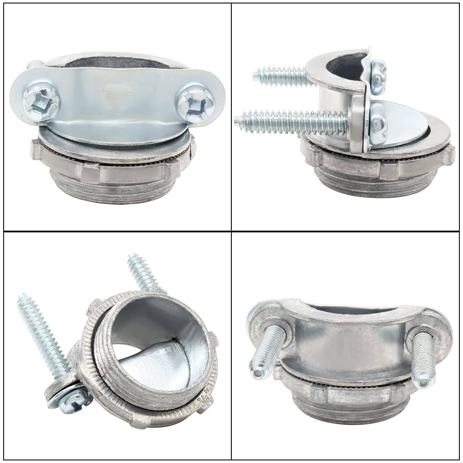 Snapklik.com : Kyuionty 4 Pcs Clamp Type Cable Connectors, Zinc Clamp ...