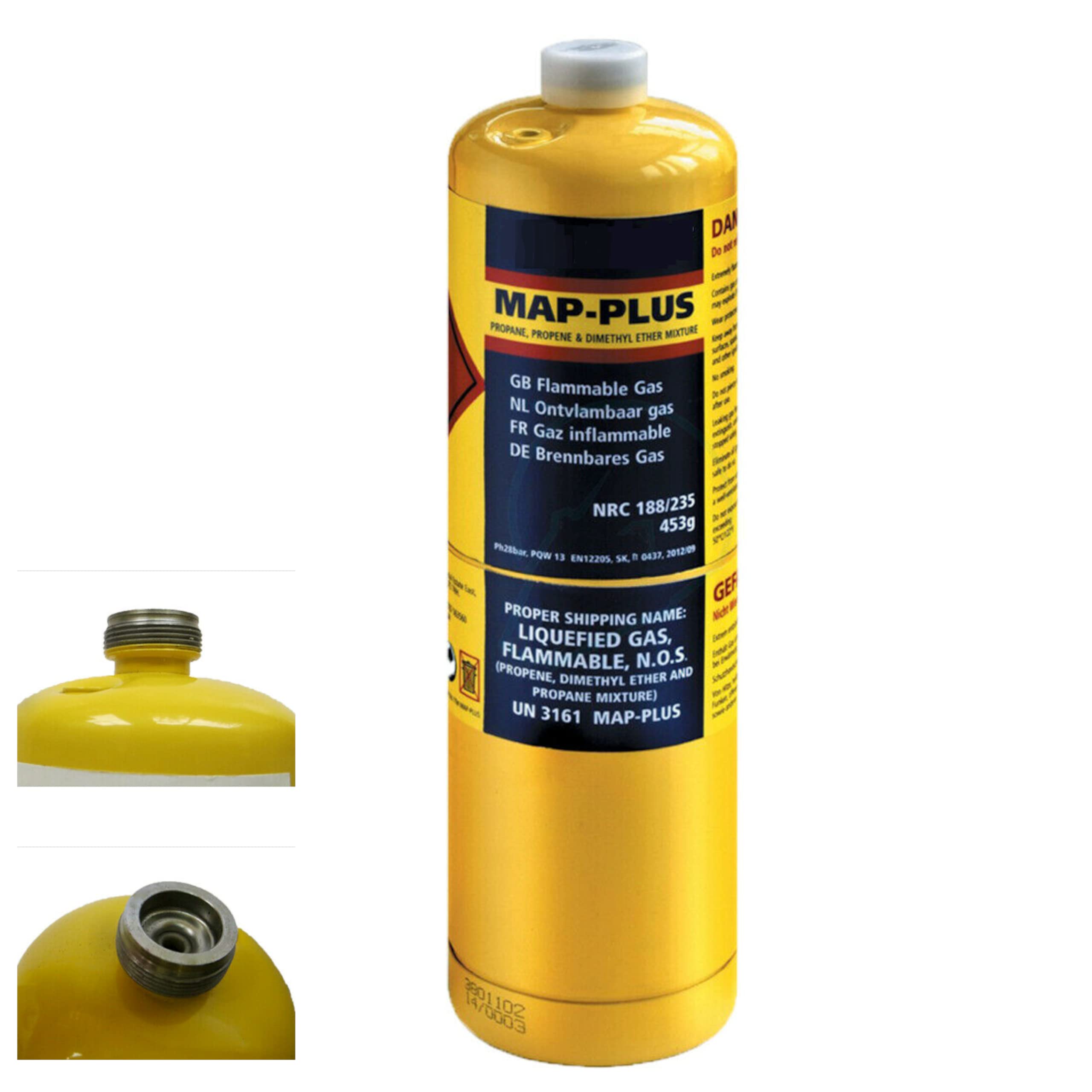MAPP Gas Map Plus 435g Bottle Disposable Gas Cylinder Plumbers Torch