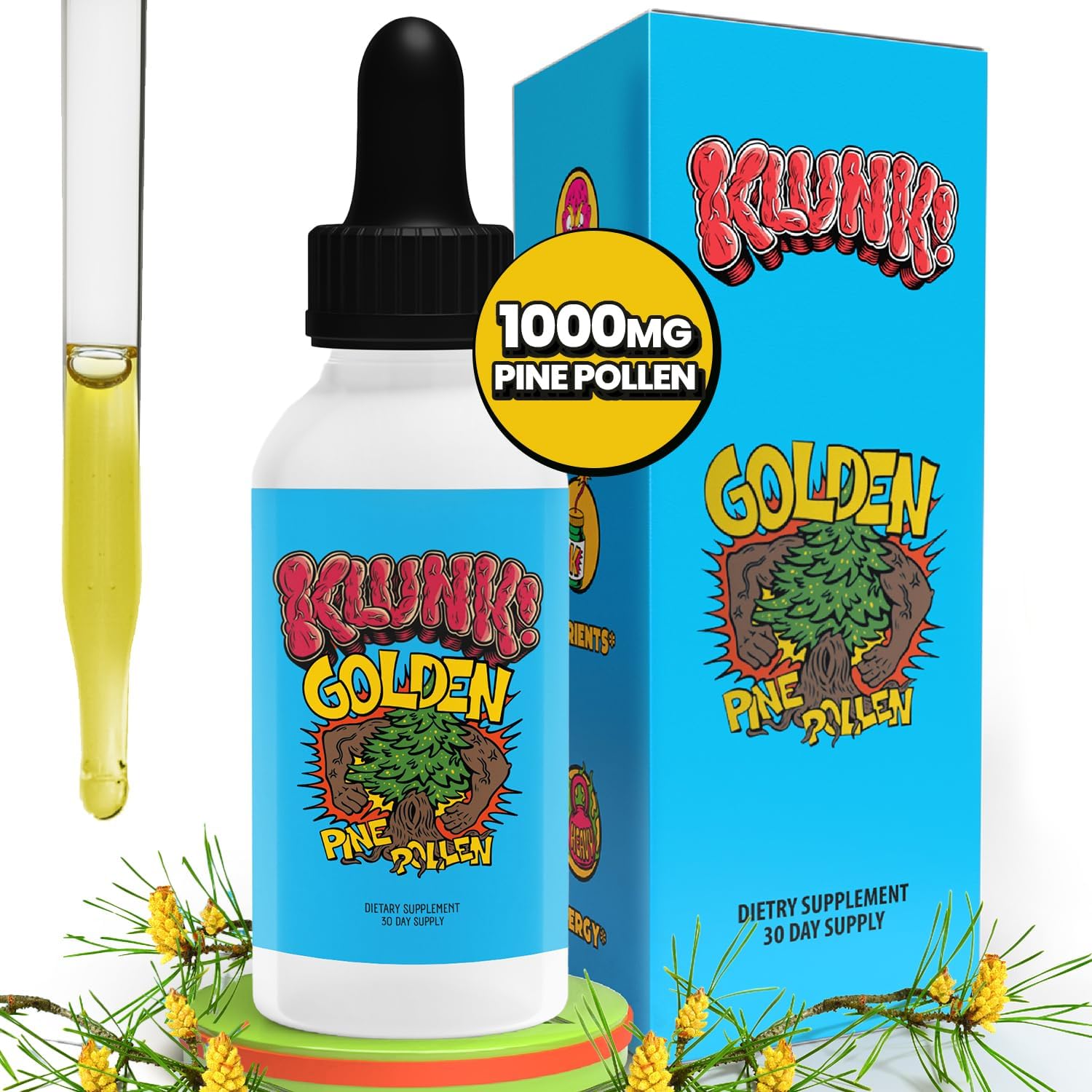 Amazon.com: KLUNK! Pine Pollen Tincture - Pine Pollen Drops - Liquid ...