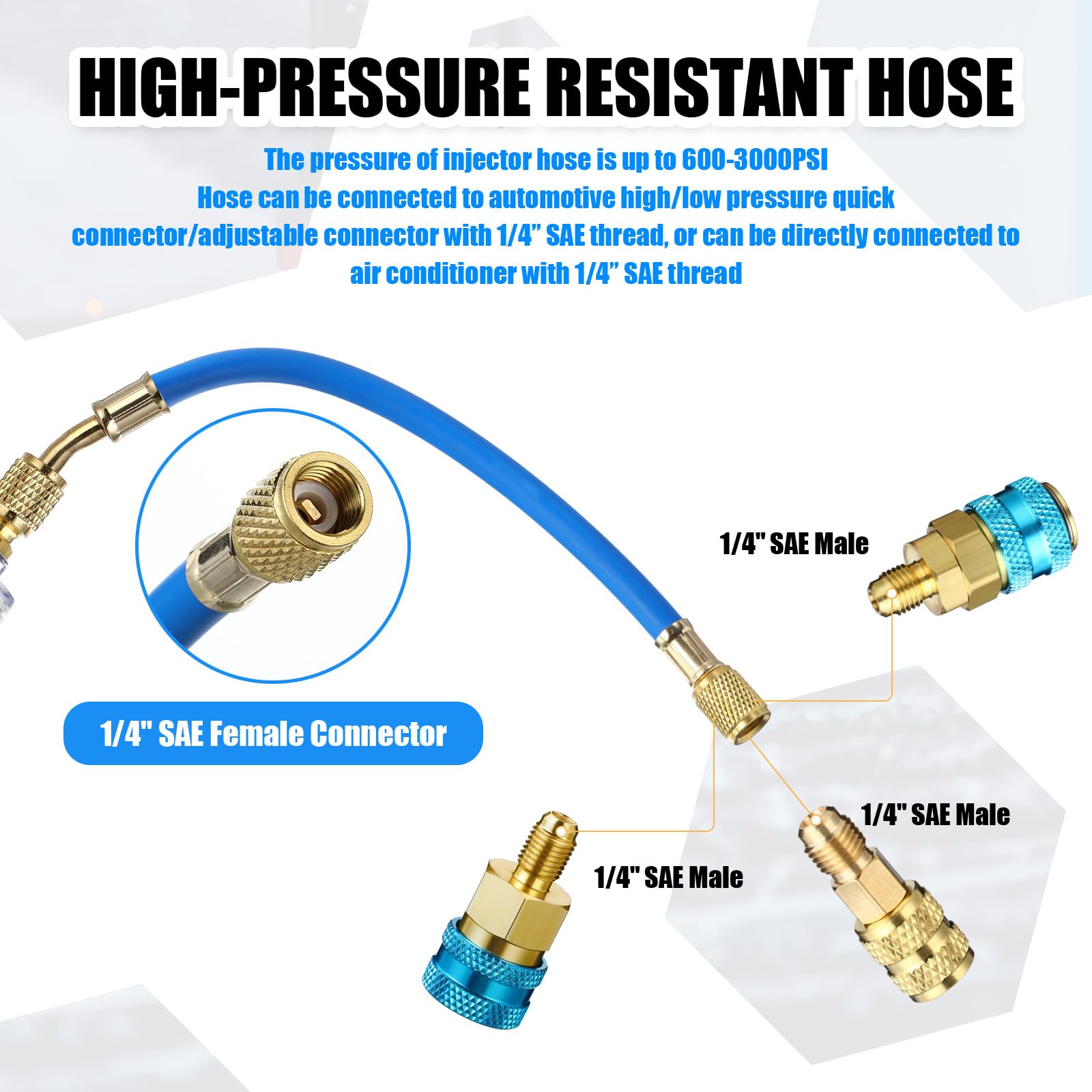 Snapklik.com : Tellegloww Oil And Dye Injector Kit 1/4" SAE