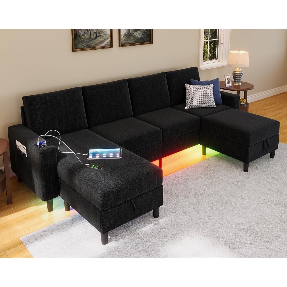 $16/mo - Finance Smart Sectional Couches for Living Room, 6 Seat U/L ...
